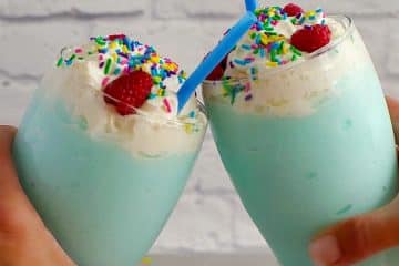 Creamy Coconut Blue Raspberry Slushie (non alcoholic) - % Food Meanderings