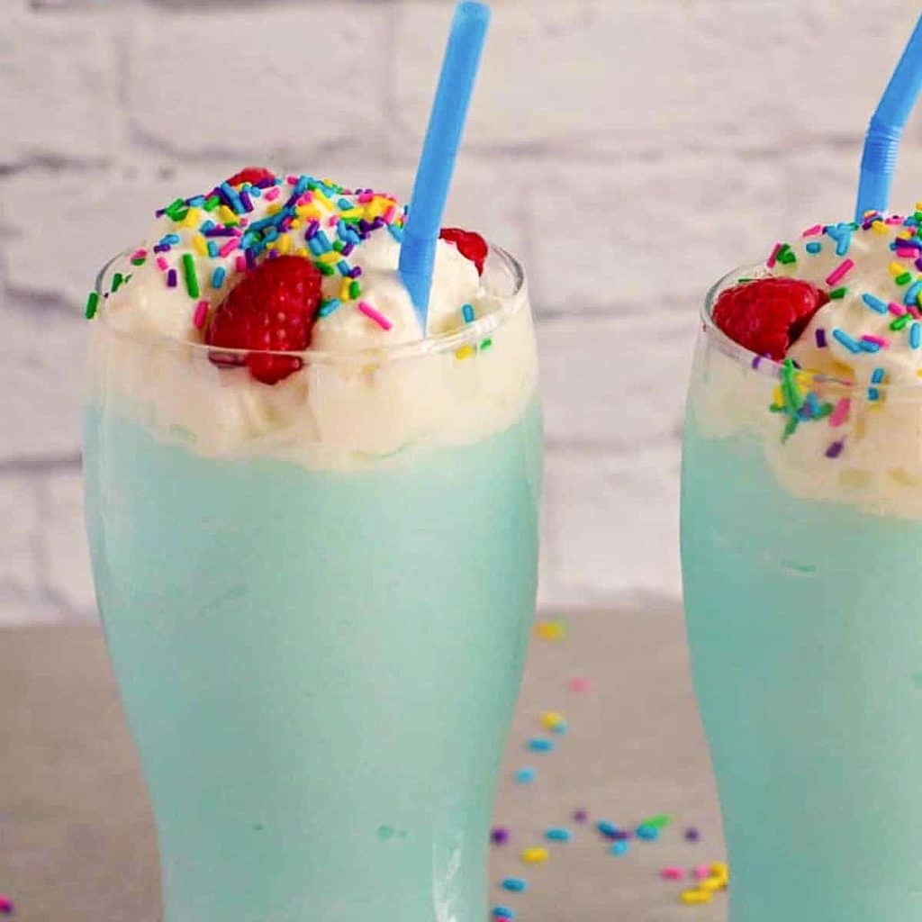 Creamy Coconut Blue Raspberry Slushie (non alcoholic) - % Food Meanderings
