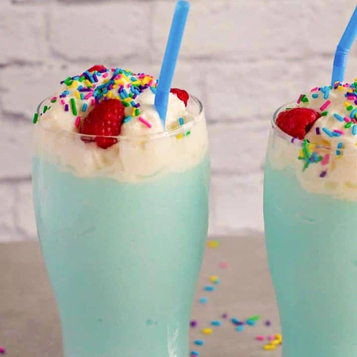 Creamy Coconut Blue Raspberry Slushie (non alcoholic) - % Food Meanderings