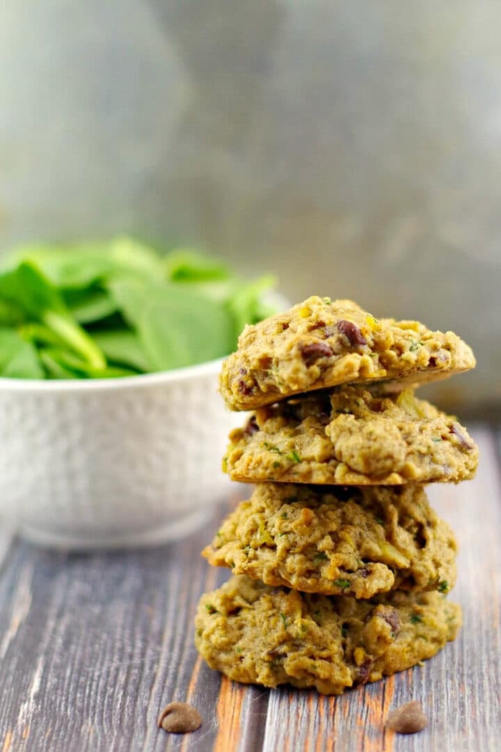 Healthy Chocolate Chip Spinach Cookies - Food Meanderings