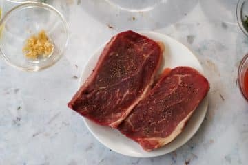 Grilled Steak Salad with Feta and Clamato dressing - Food Meanderings