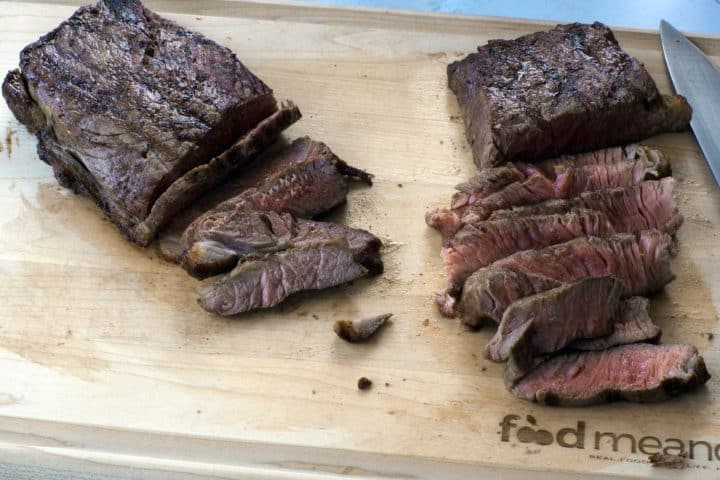 Grilled Steak Salad with Feta and Clamato dressing - Food Meanderings