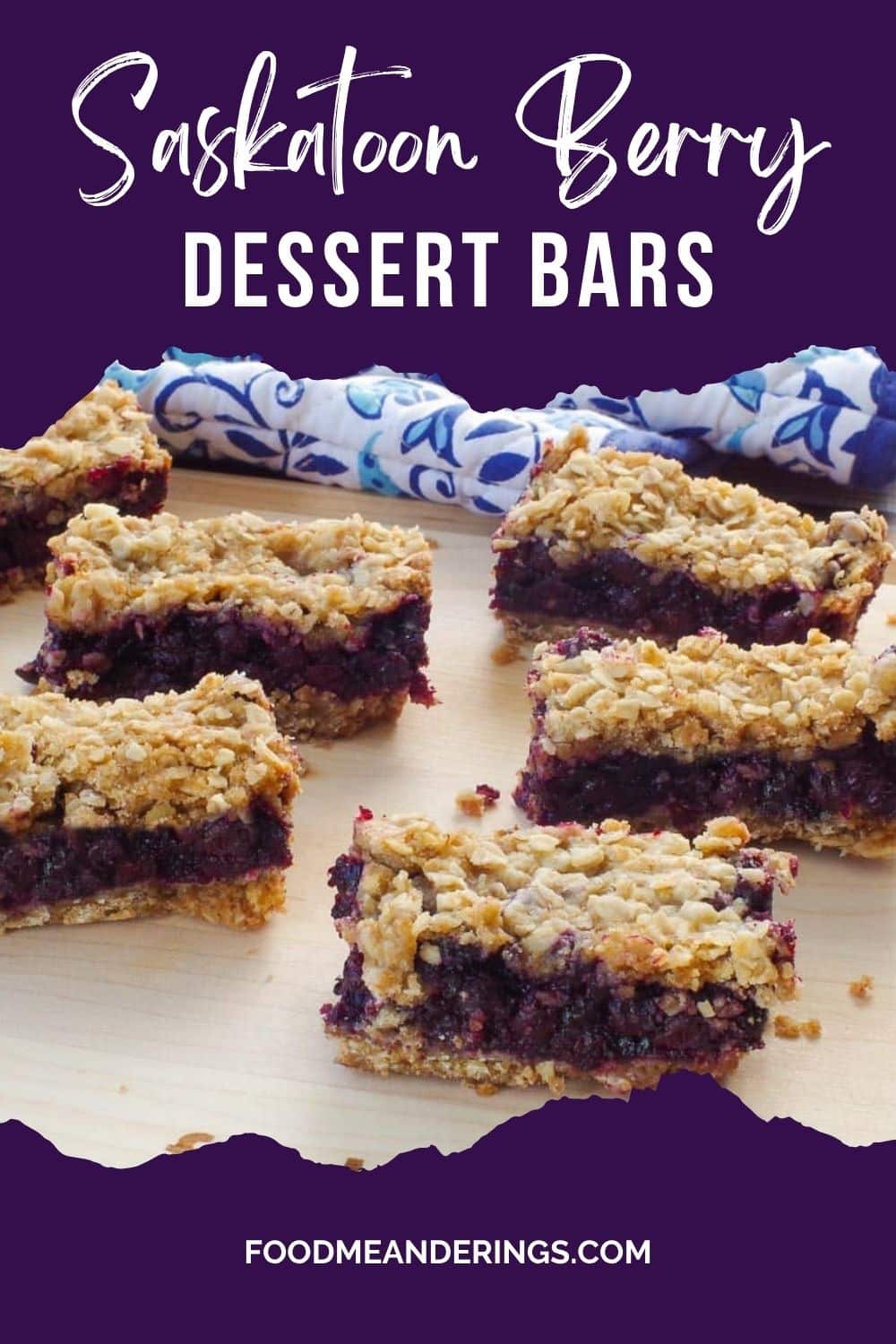 Saskatoon Berry Squares - Food Meanderings