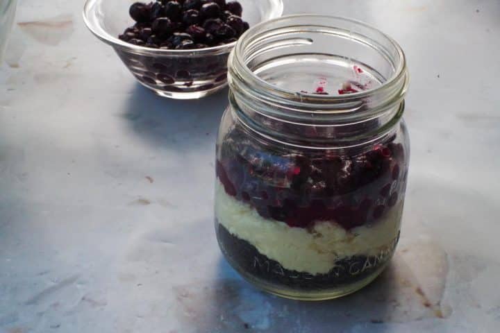 No Bake Saskatoon Berry Cheesecake - Food Meanderings
